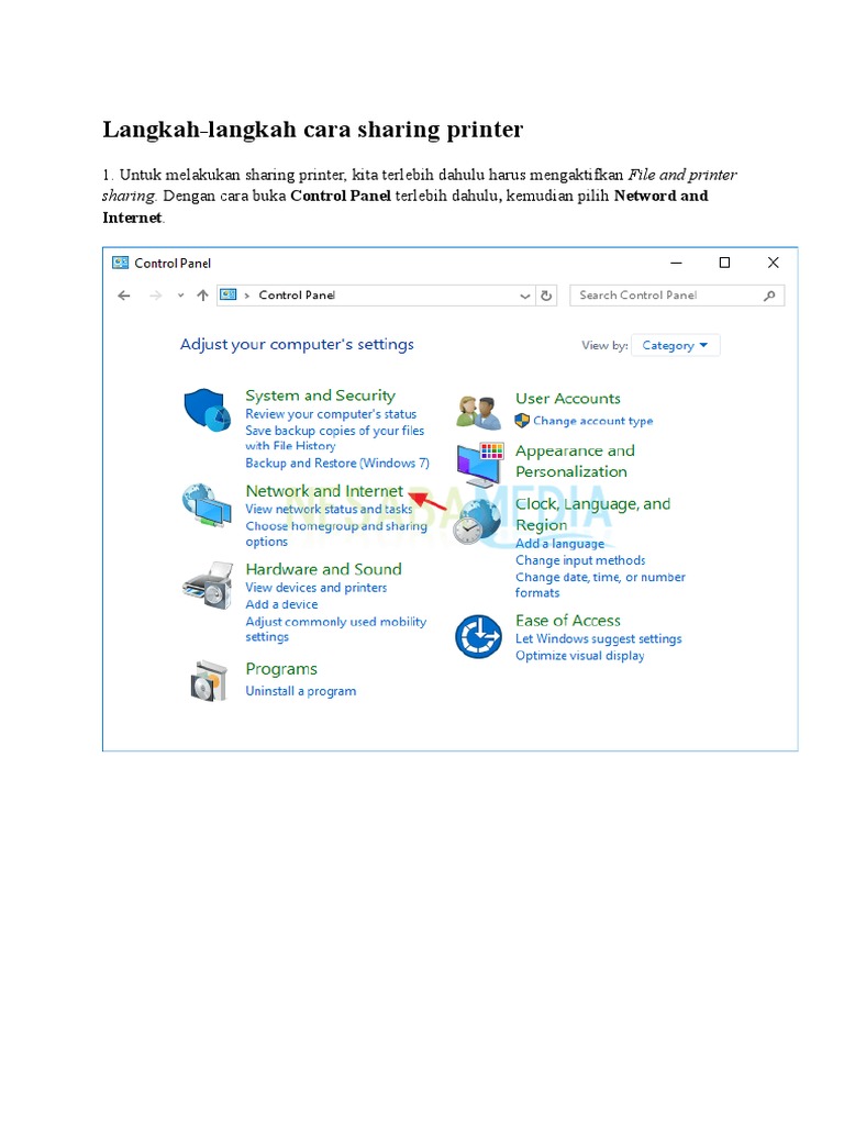 Langkah-Langkah Cara Sharing Printer | PDF