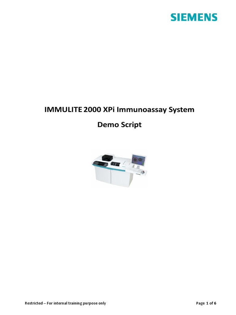 Immulite 2000 Xpi Demo Script7-13 Final | Download Free PDF ...
