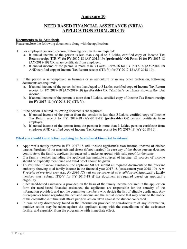 Nbfa Form 2018-19 | PDF | Mortgage Loan | Insurance