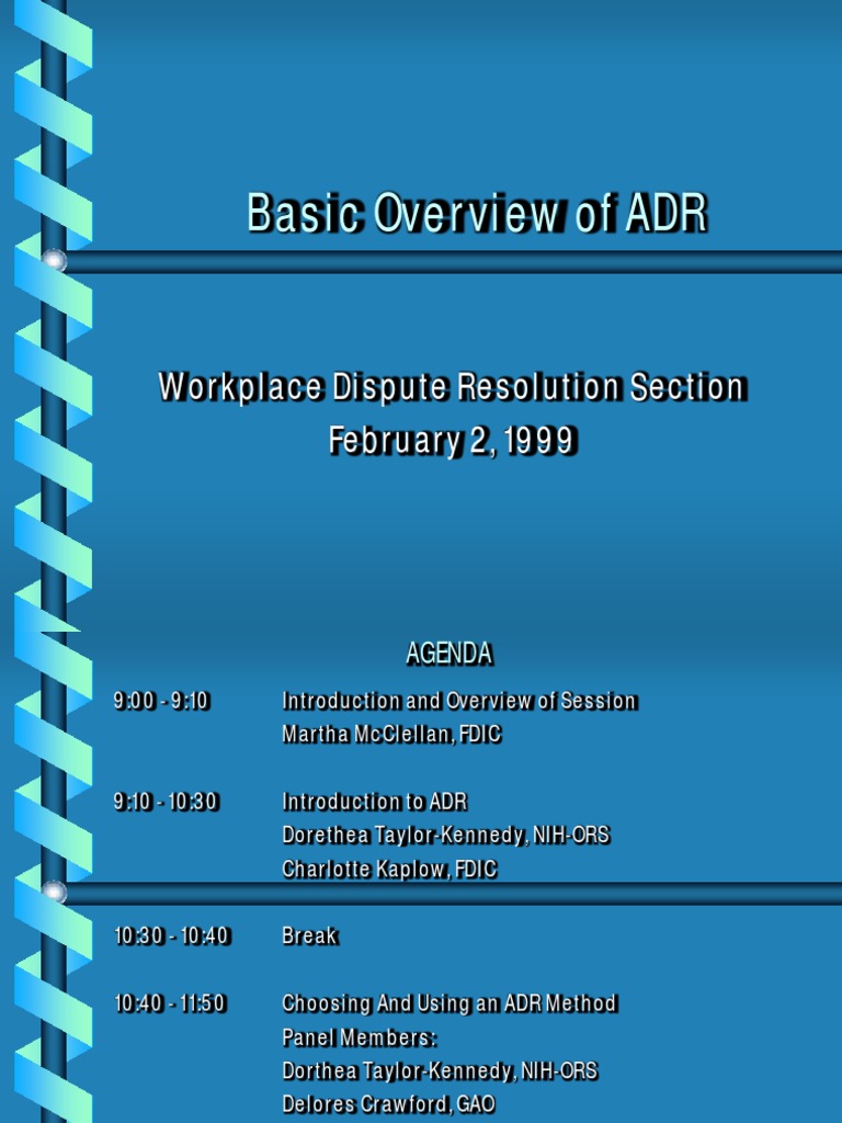 Adr Basic Overview | Download Free PDF | Alternative Dispute Resolution ...