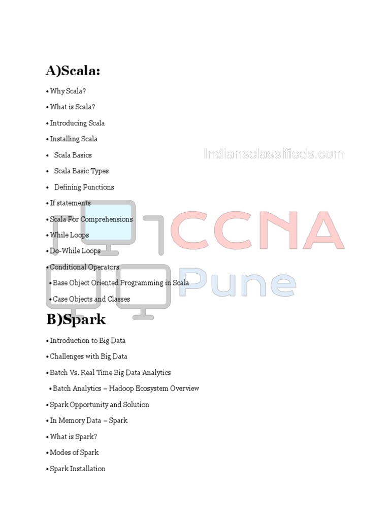 SPARK and Scala Download Syllabus PDF | PDF