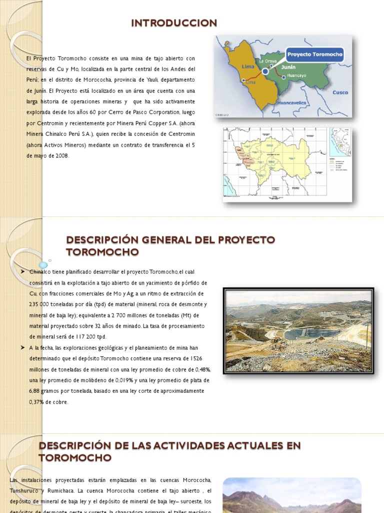 Proyecto Minero Toromocho en Perú | PDF | Molibdeno | Minería