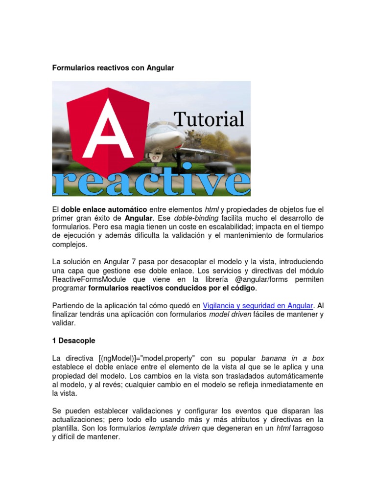 Formularios Reactivos Con Angular | PDF | HTML | Contraseña