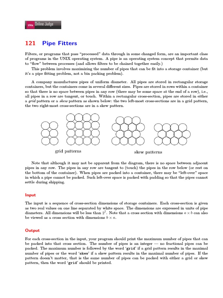 Pipe Fitters: Input | PDF | Teaching Mathematics | Areas Of Computer ...