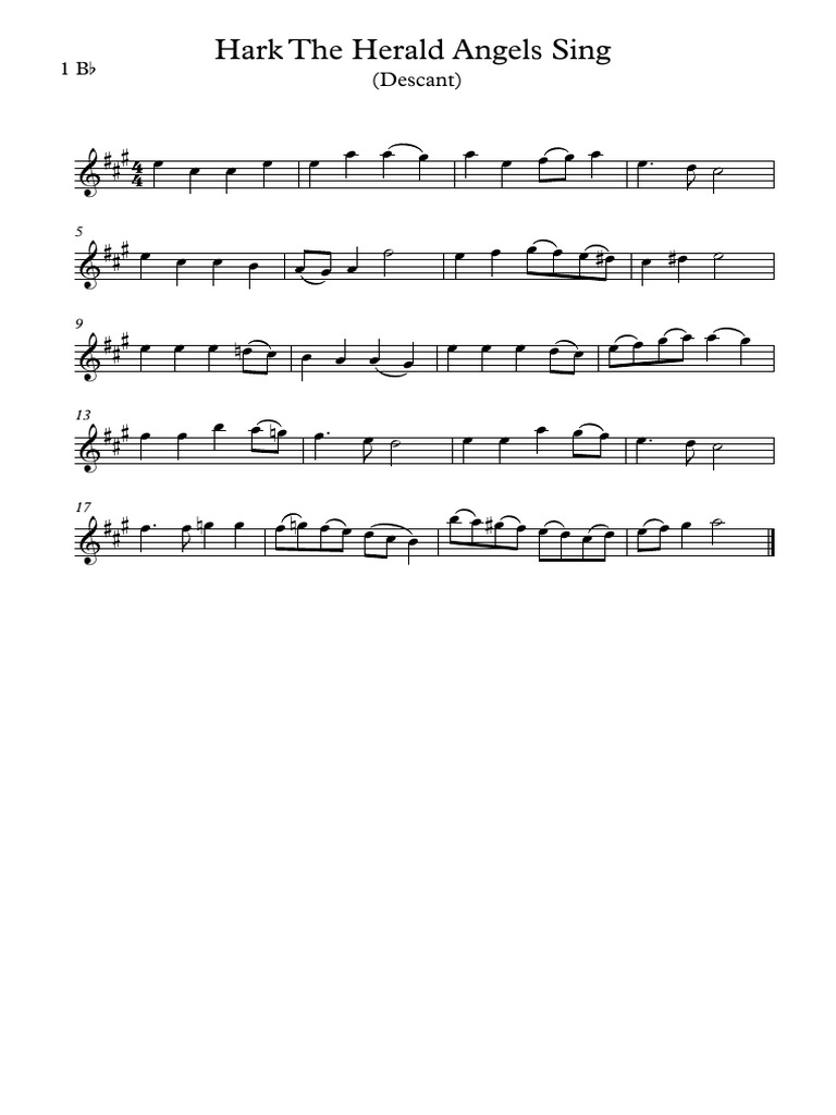 Hark The Herald Angels Sing (Descant) - 1 BB | PDF