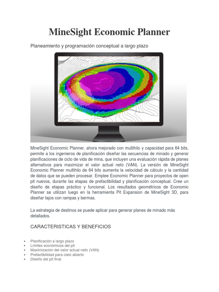 MineSight Economic Planner | PDF | Valor presente neto | Hilo (Computación)