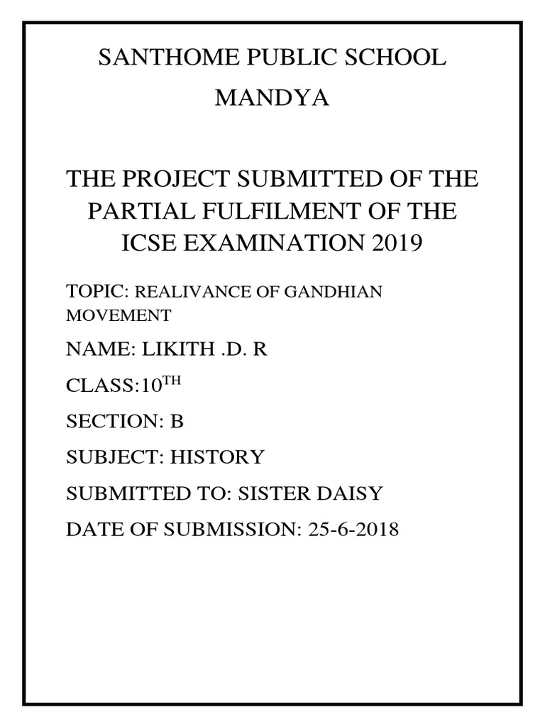 Santhome Public School Mandya | PDF