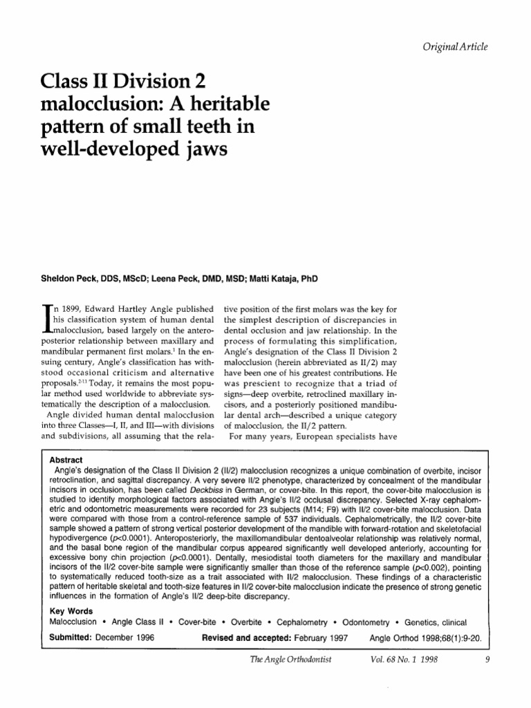 Genetic Influence On Class II Div 2 | PDF
