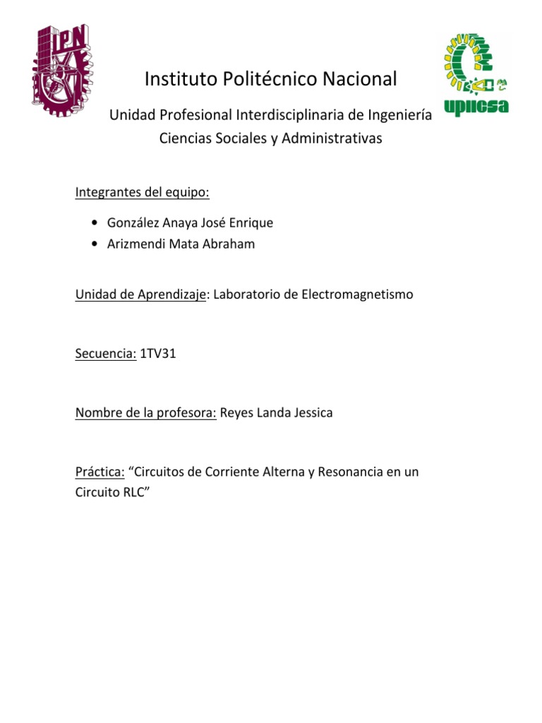 Circuitos RLC | PDF | Impedancia eléctrica | Inductor