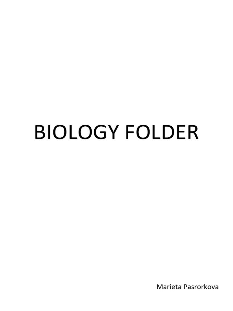 Biology Folder: Marieta Pasrorkova | PDF | Wellness | Science & Mathematics