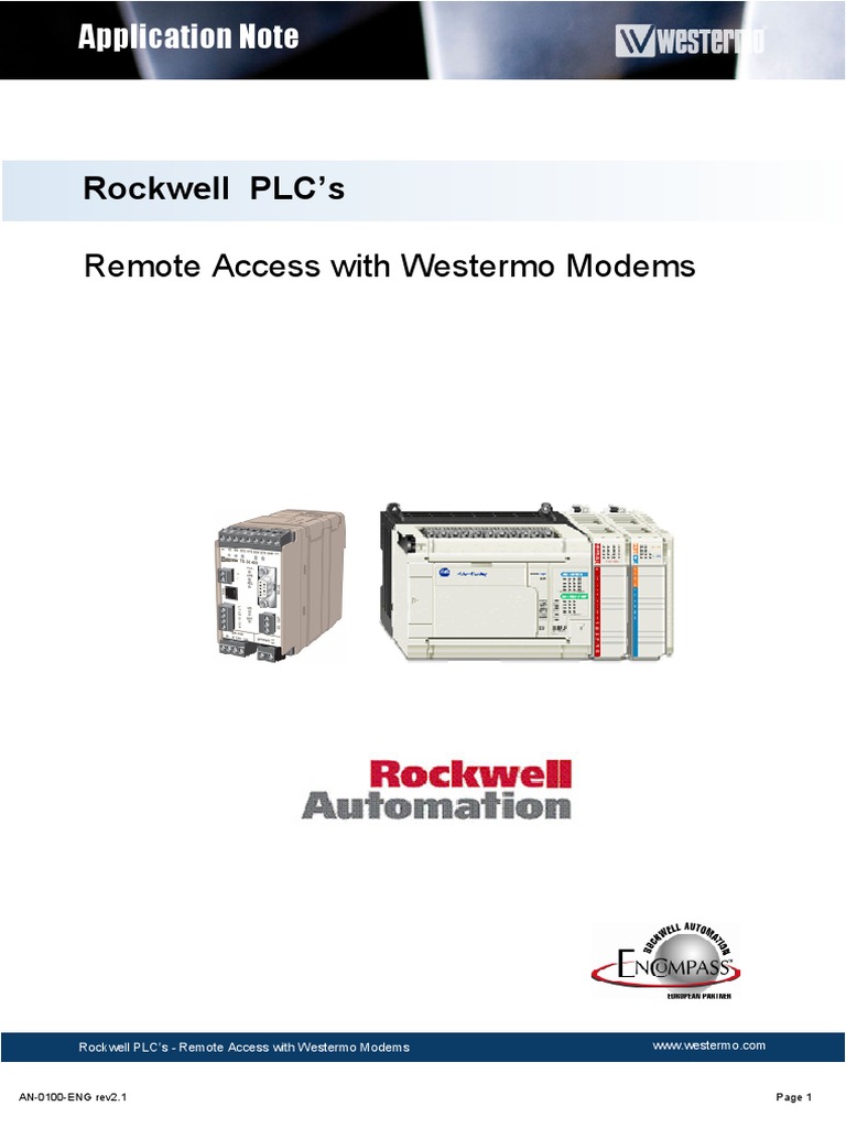 Westermo An Rockwell Remote Access | PDF | Programmable Logic ...