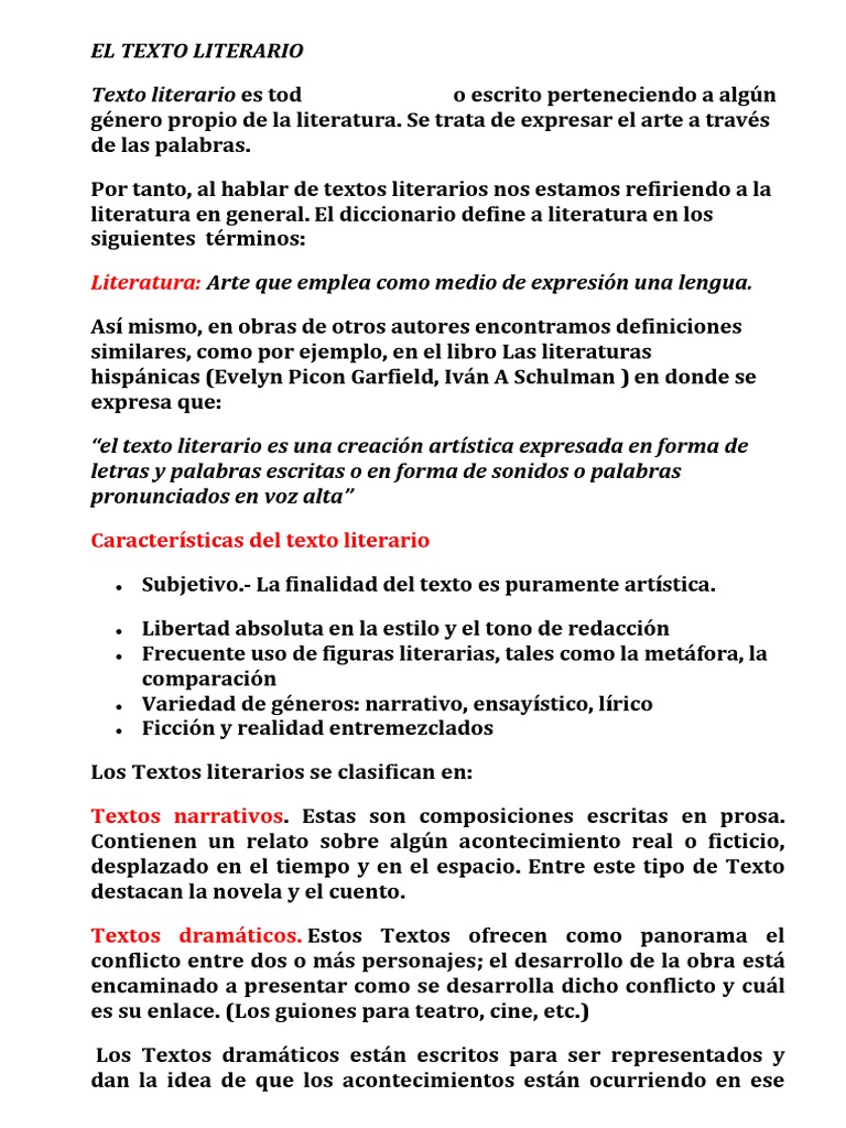El Texto Literario