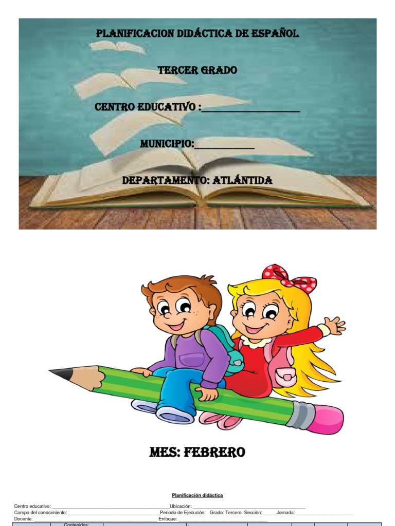 Planificacion de Español Tercer Grado | PDF | Lectura (proceso ...