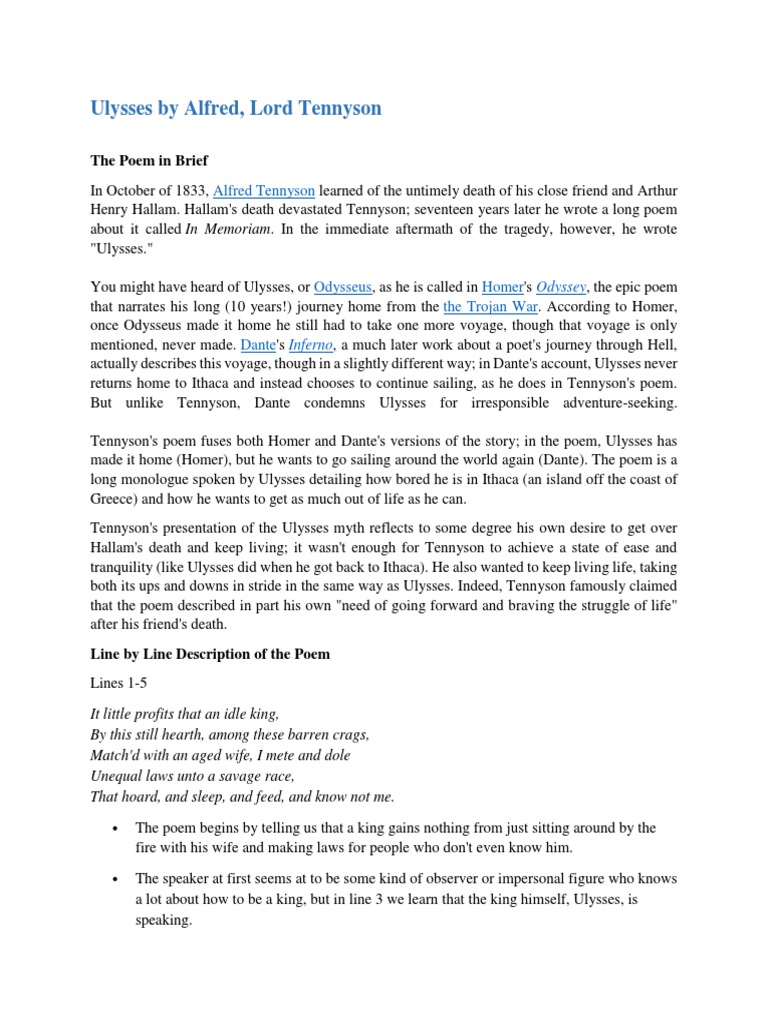 Ulysses by Alfred | PDF | Odysseus