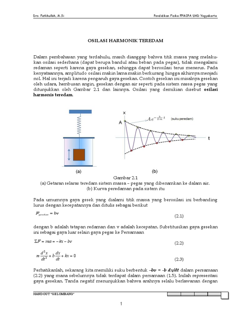 Osilasi Harmonik Teredam | PDF
