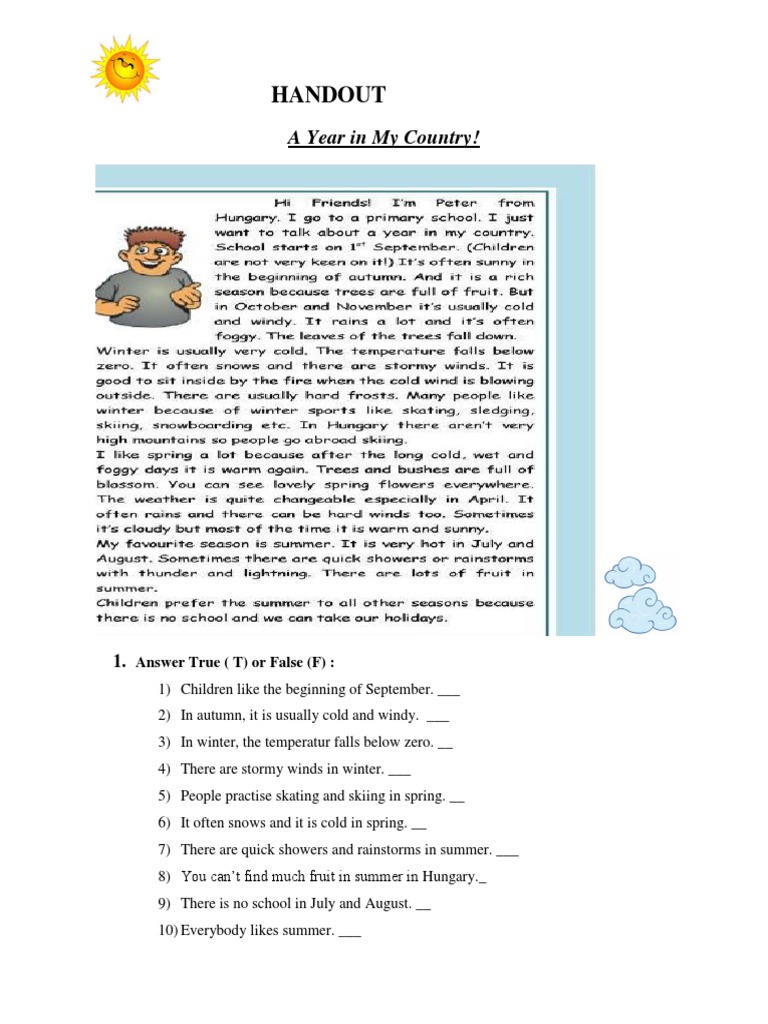 A Year in My Country | PDF | Rain | Physical Geography