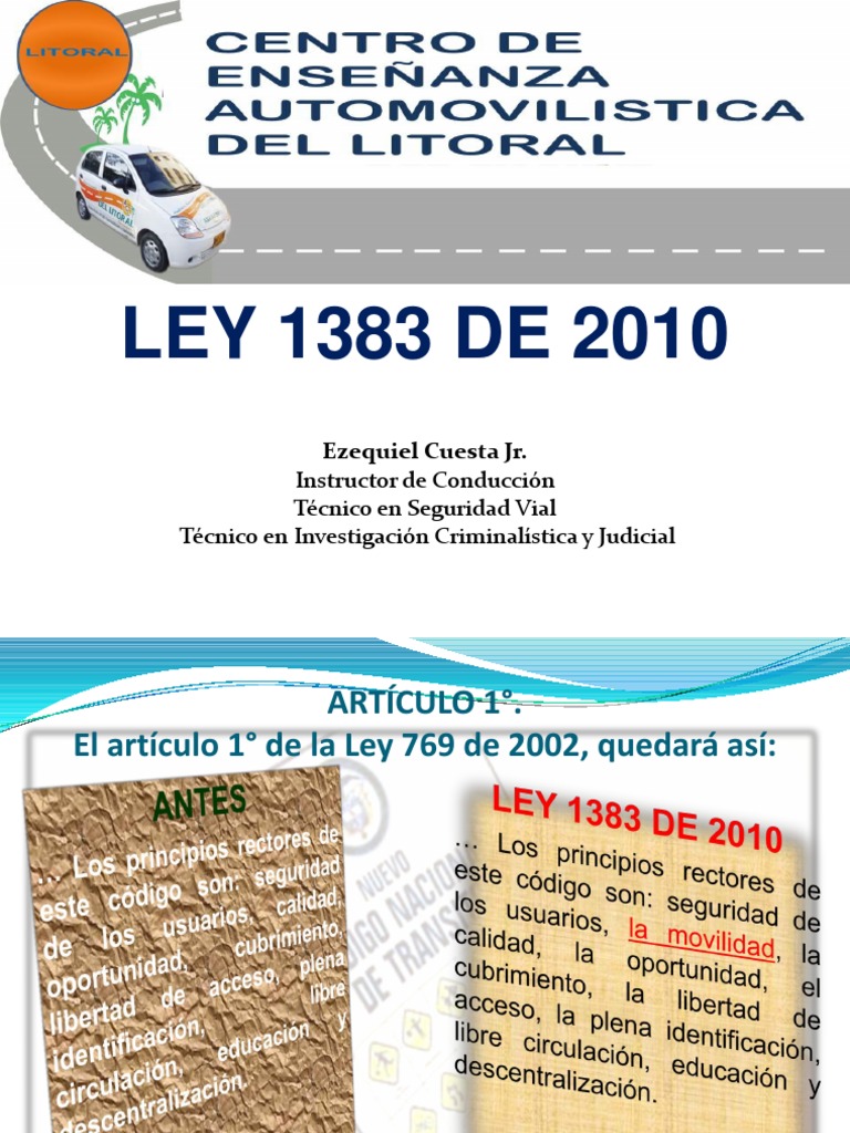 Ley 1383 de 2010 - Ecp - V2 - 10 - 2014 PDF | PDF | Licencia de ...