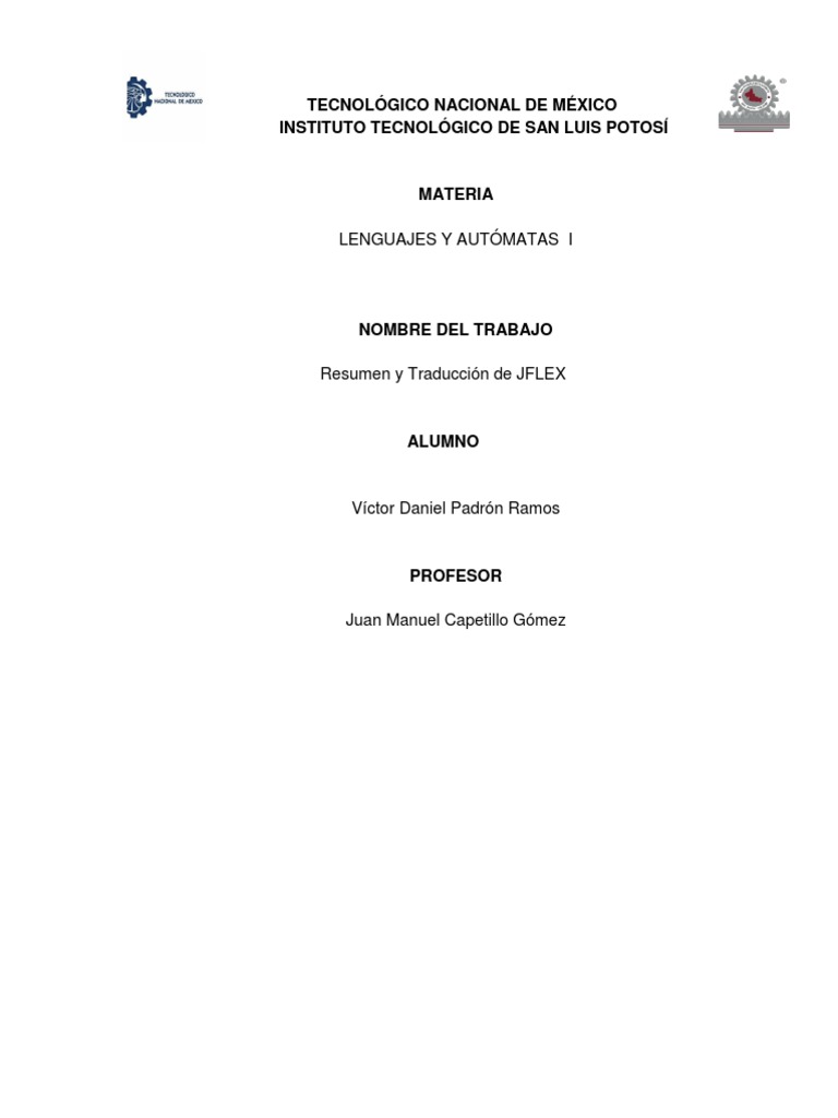 Jflex | PDF | Expresión regular | Ascii