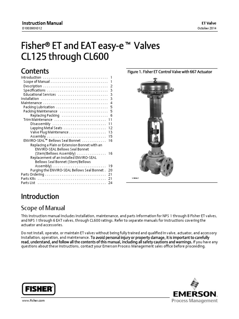 Manual de Válvula Fisher | Valve | Screw