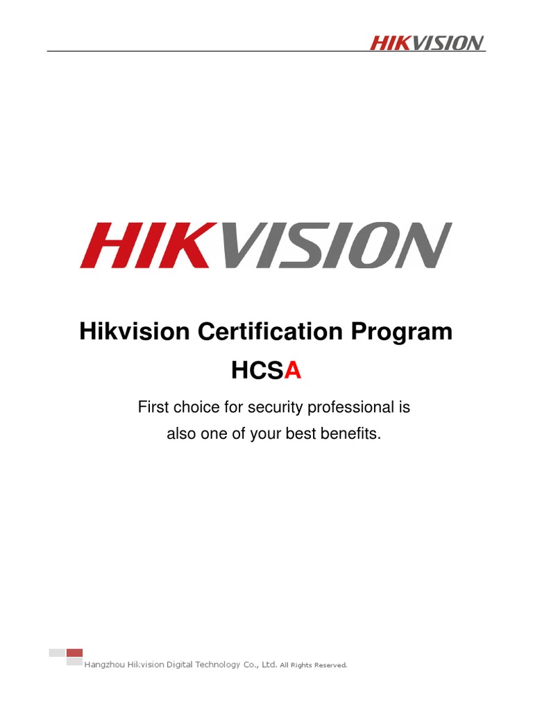 Hikvision | Professional Certification | Closed Circuit Television
