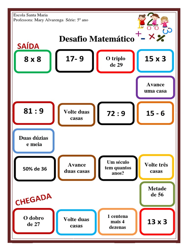 Desafio de Matemática | PDF