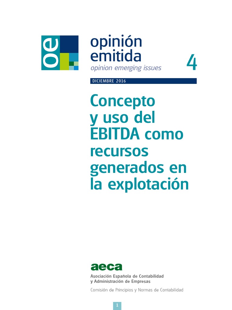 Definicion de Ebitda PDF | PDF | Ganancias antes de intereses | Estado ...