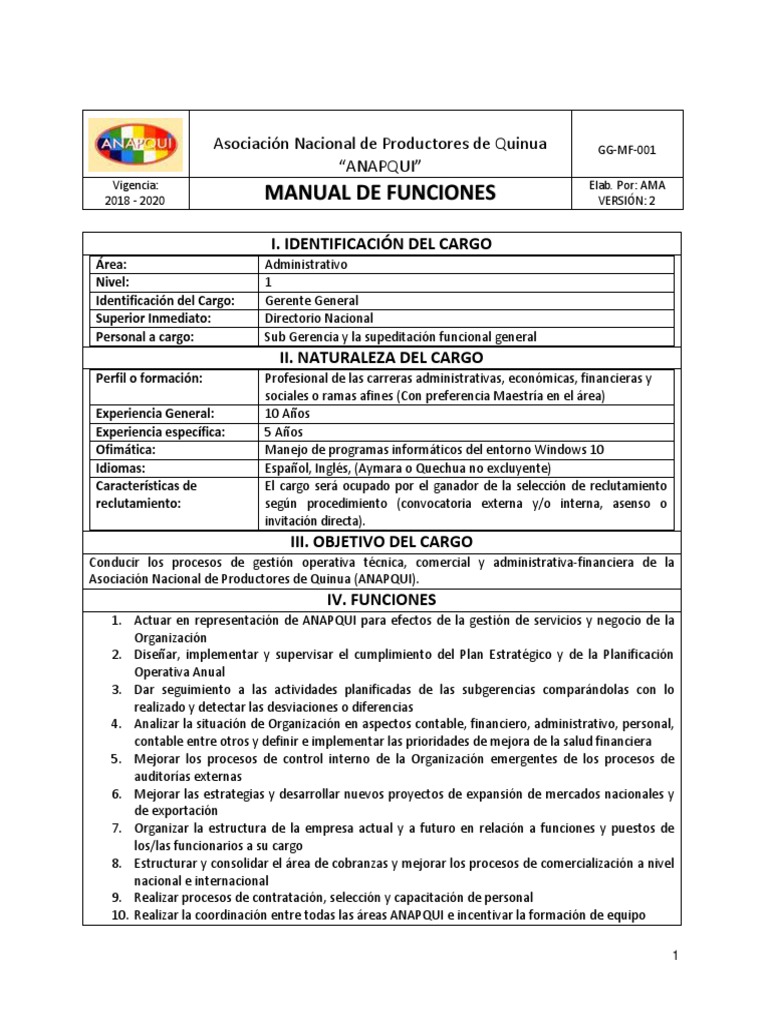 Manual de Funciones | PDF | Business