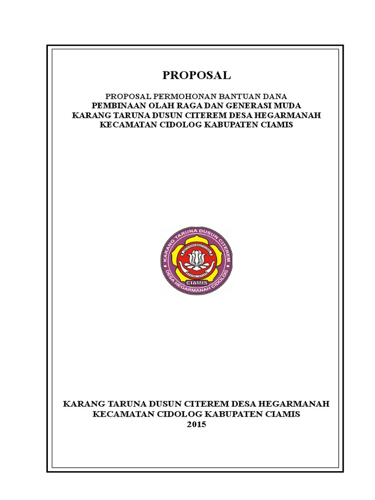 Proposal 1 | PDF | Olahraga & Rekreasi