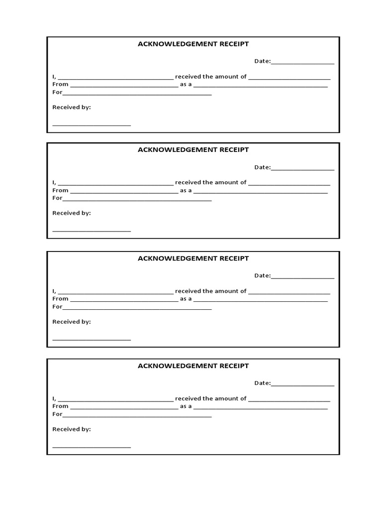 Acknowledgement Receipt | PDF