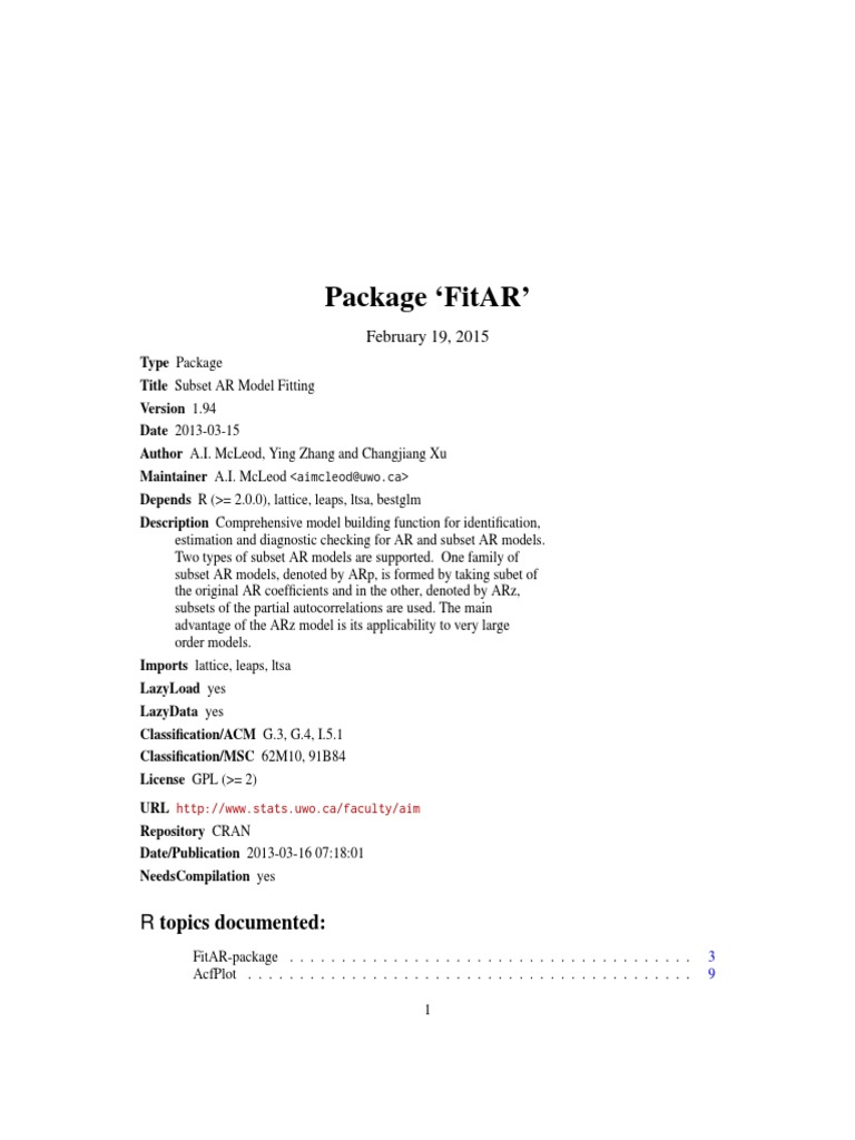 Linear Model Selection And Regularization Pdf Autoregressive Integrated Moving Average