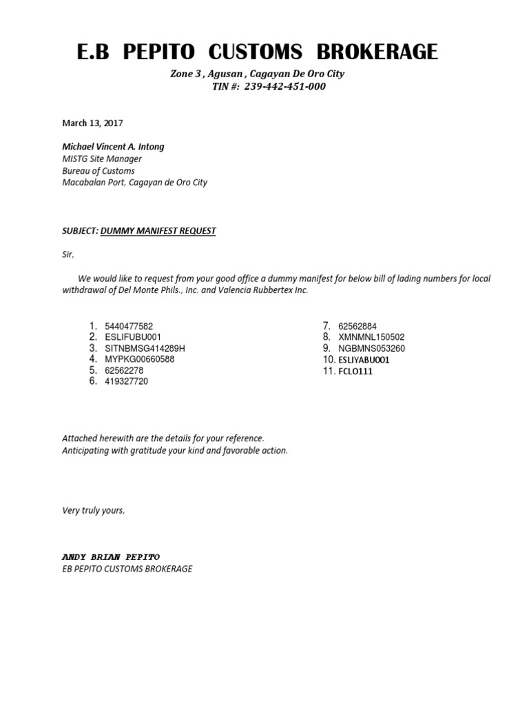 Request Letter For p10 (Mar3-9,2017) | PDF | Business