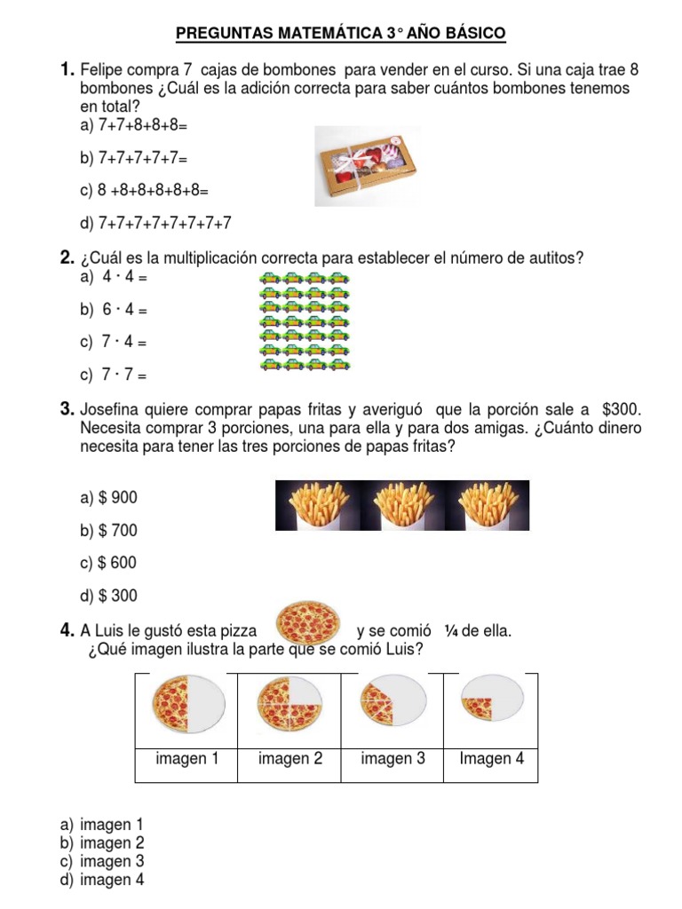 Preguntas Matemática | PDF | Naturaleza | Ocio