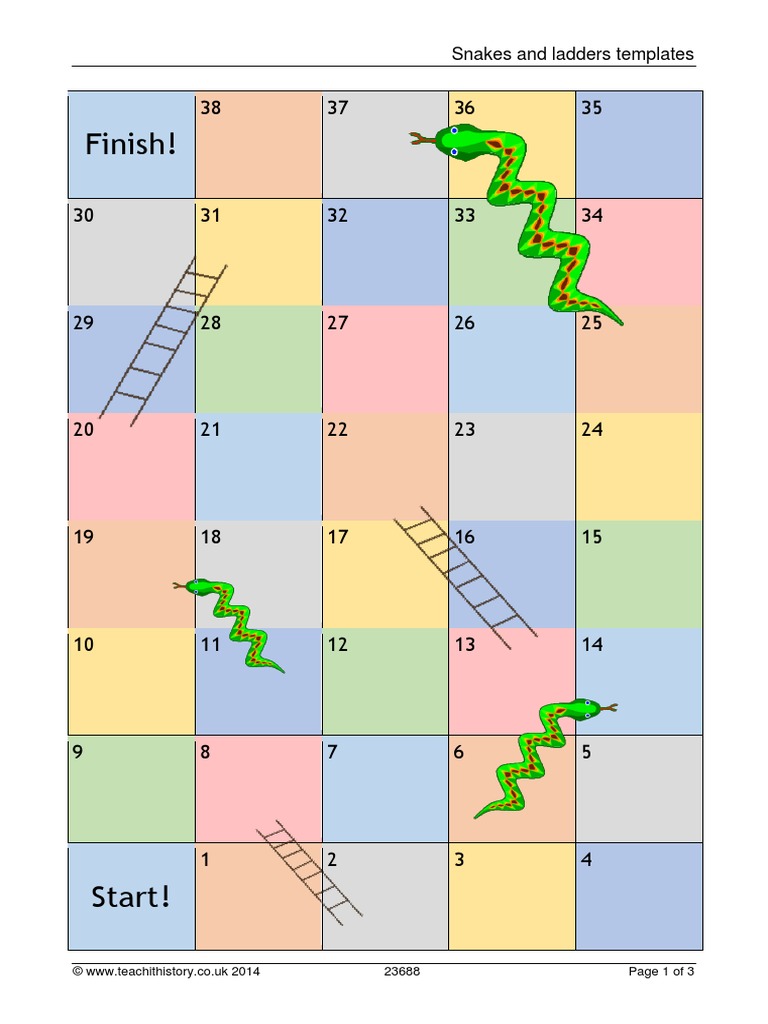 Finish!: Snakes and Ladders Templates | PDF | Cognition | Learning
