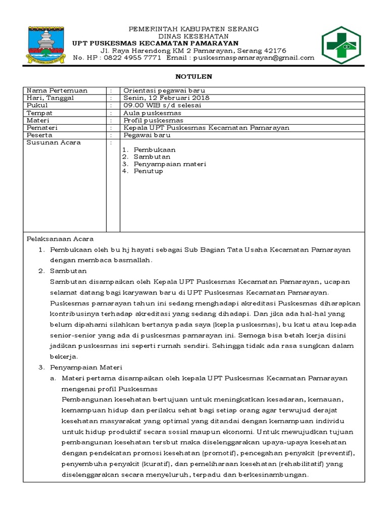 Template Notulen | PDF