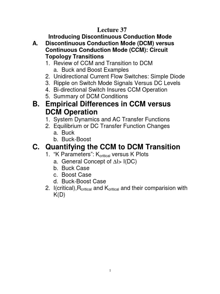 CCM Vs DCM | PDF | Mosfet | Direct Current