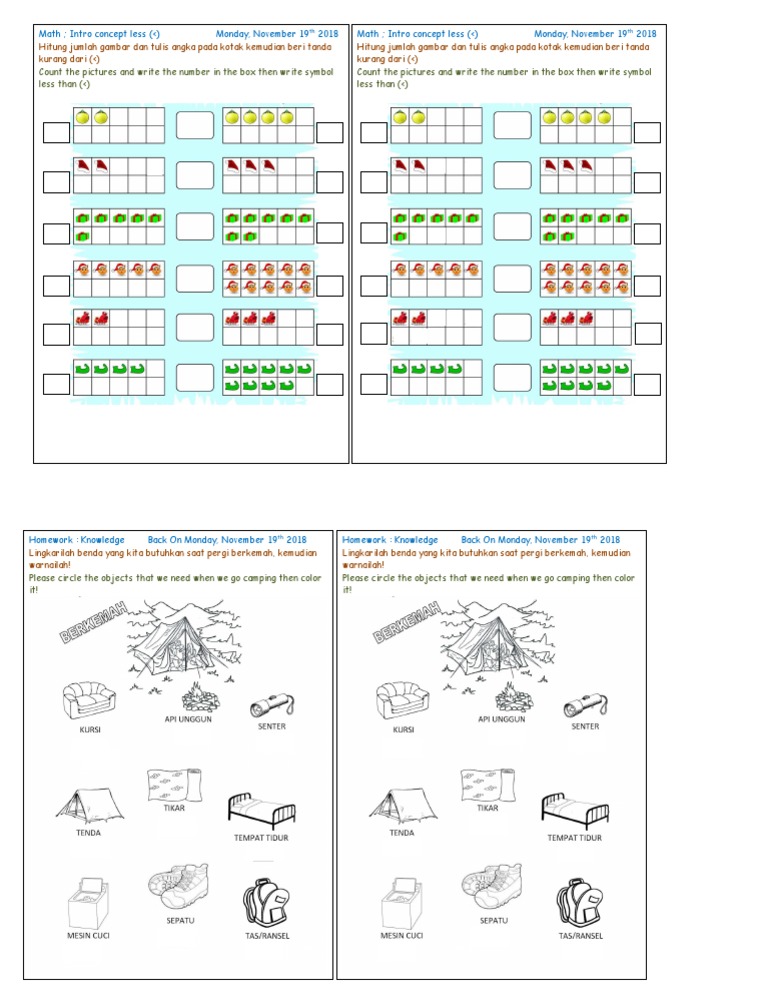 Camping Math Activities for Kids | PDF