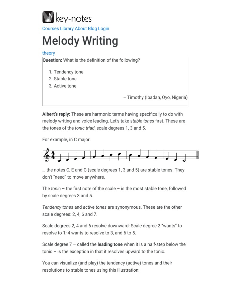 Melody Writing | PDF | Scale (Music) | Music Theory