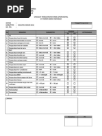 Checklist Pemeliharaan Mobil Operasional | PDF