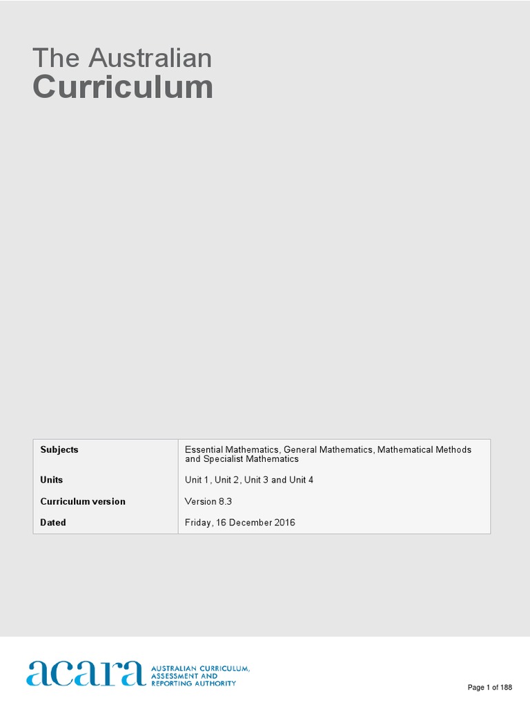 Mathematics Learning Area | PDF | Teaching Mathematics | Curriculum
