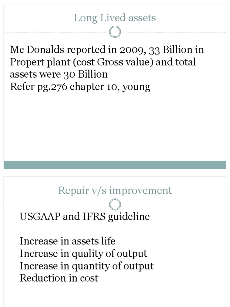 Long Lived Assets: Capitalization vs. Expensing | PDF | Expense ...