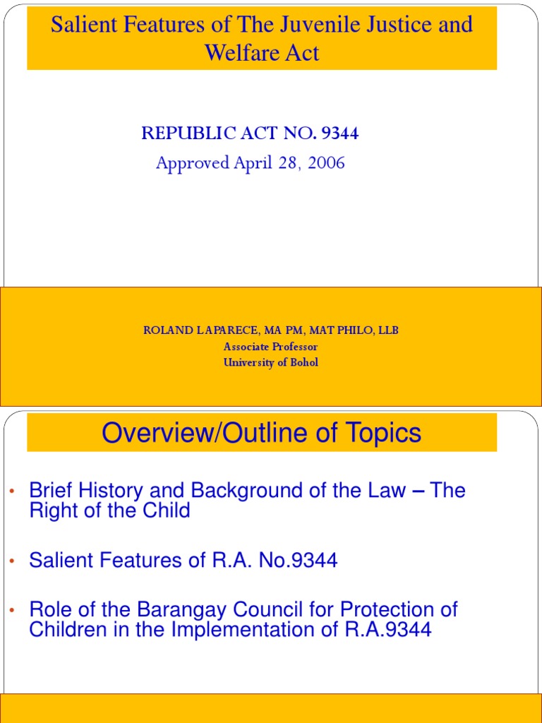 RA 9344 Roland | PDF | Crime & Violence | Crime Thriller