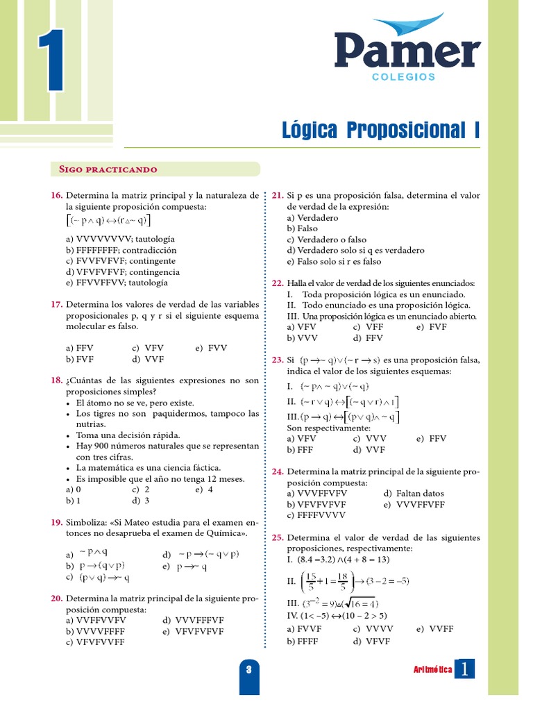 Arit 4to Año Sem1 | PDF | Proposición | Verdad