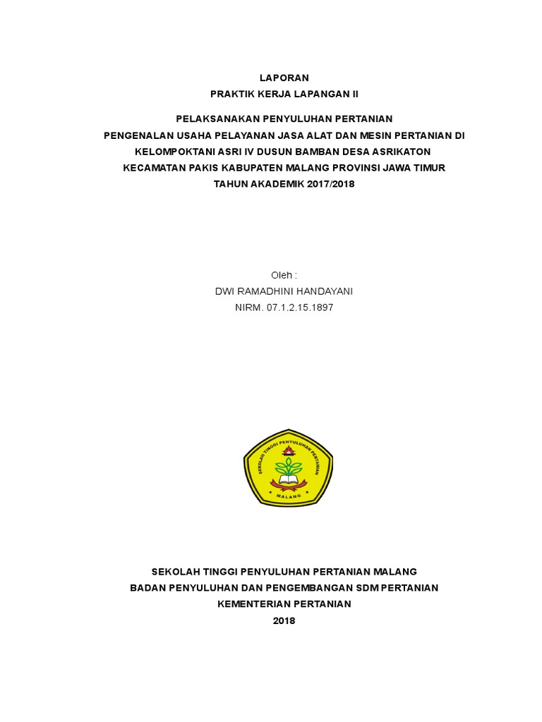 Laporan Penyuluhan Pertanian UPJA | PDF