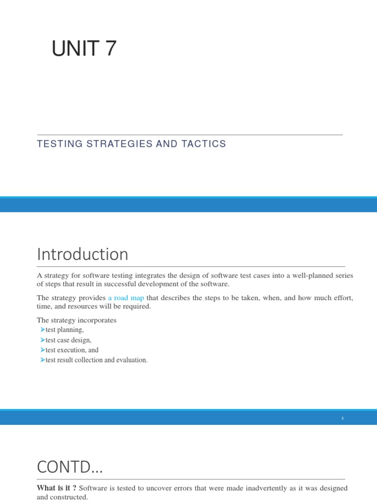 UNIT7 | PDF | Software Testing | Unit Testing