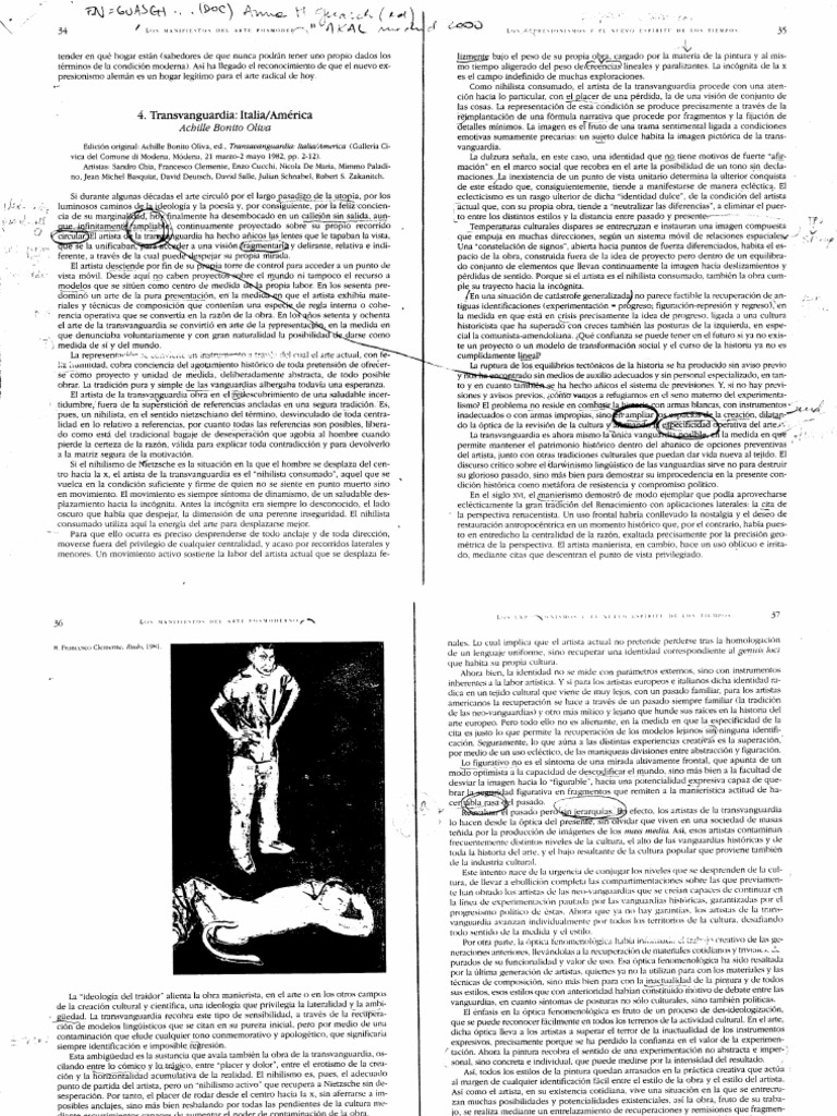Achille Bonito Olivia - Transvanguardia - 1 PDF | PDF | Pinturas | Arte abstracto