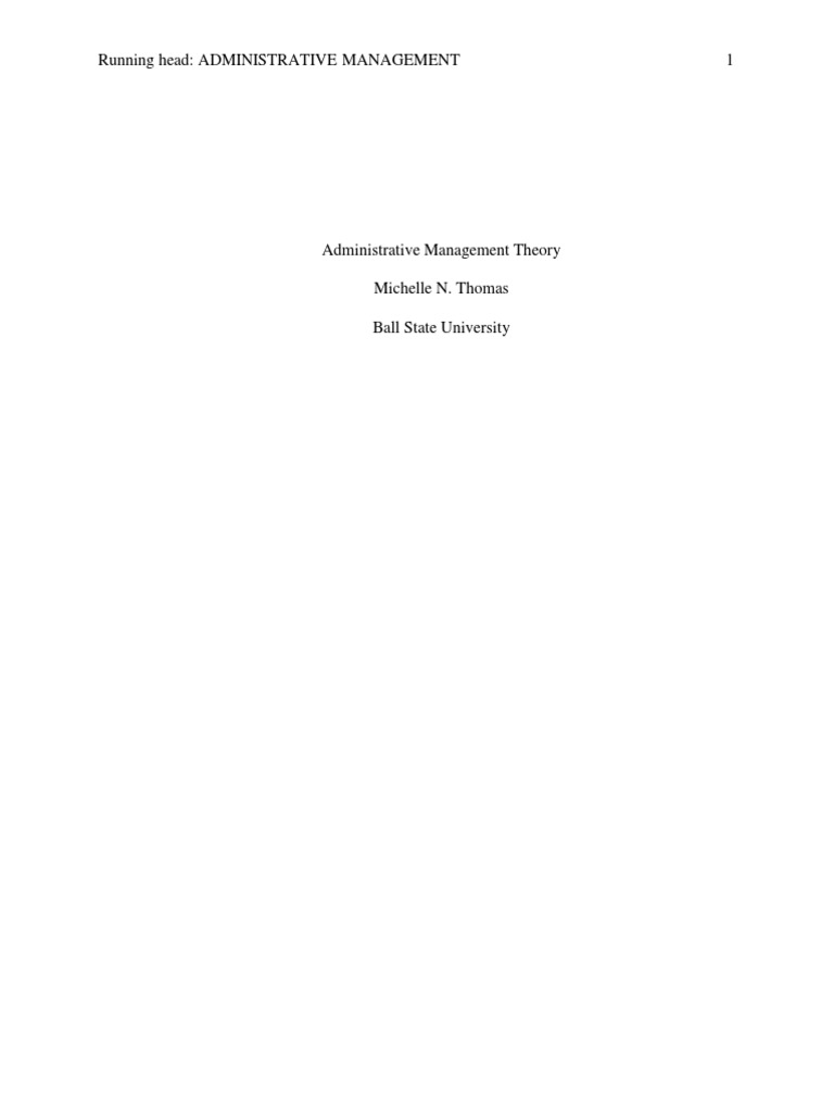Overview of Administrative Management Theory | PDF | Theory