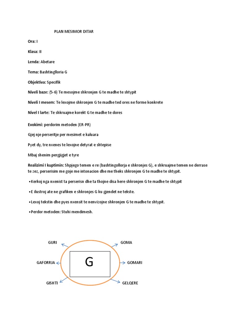 Plan Mesimor Ditar | PDF