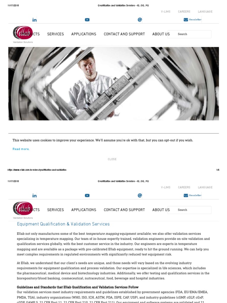 Qualification and Validation Services - IQ, OQ, PQ | PDF | Verification ...