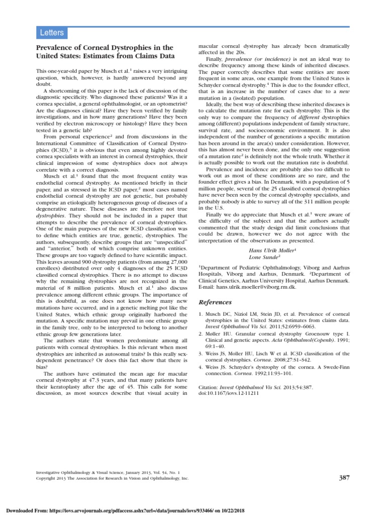 Corneal Dystrofi | PDF | Medical Diagnosis | Medical Specialties