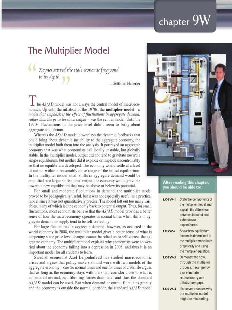 Multiplier Model Web Chapter Colander HgdAMRUlA2 | PDF | Keynesian ...